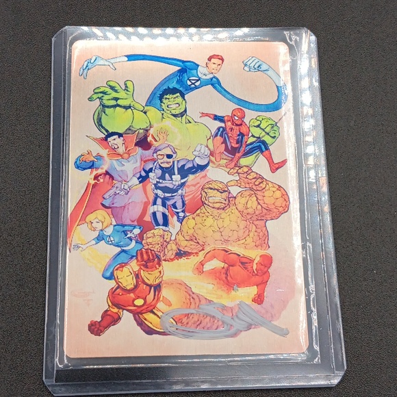 Marvel | Other | Stan Lee And Super Hero Friends Metal Card Signed By ...